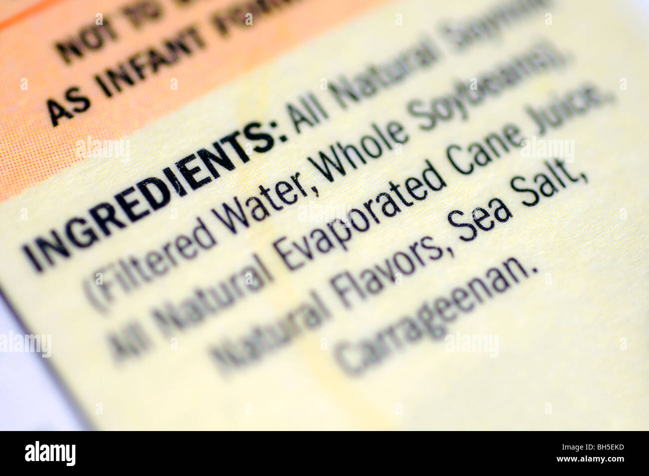 Ingredients label hi-res stock photography and images - Alamy