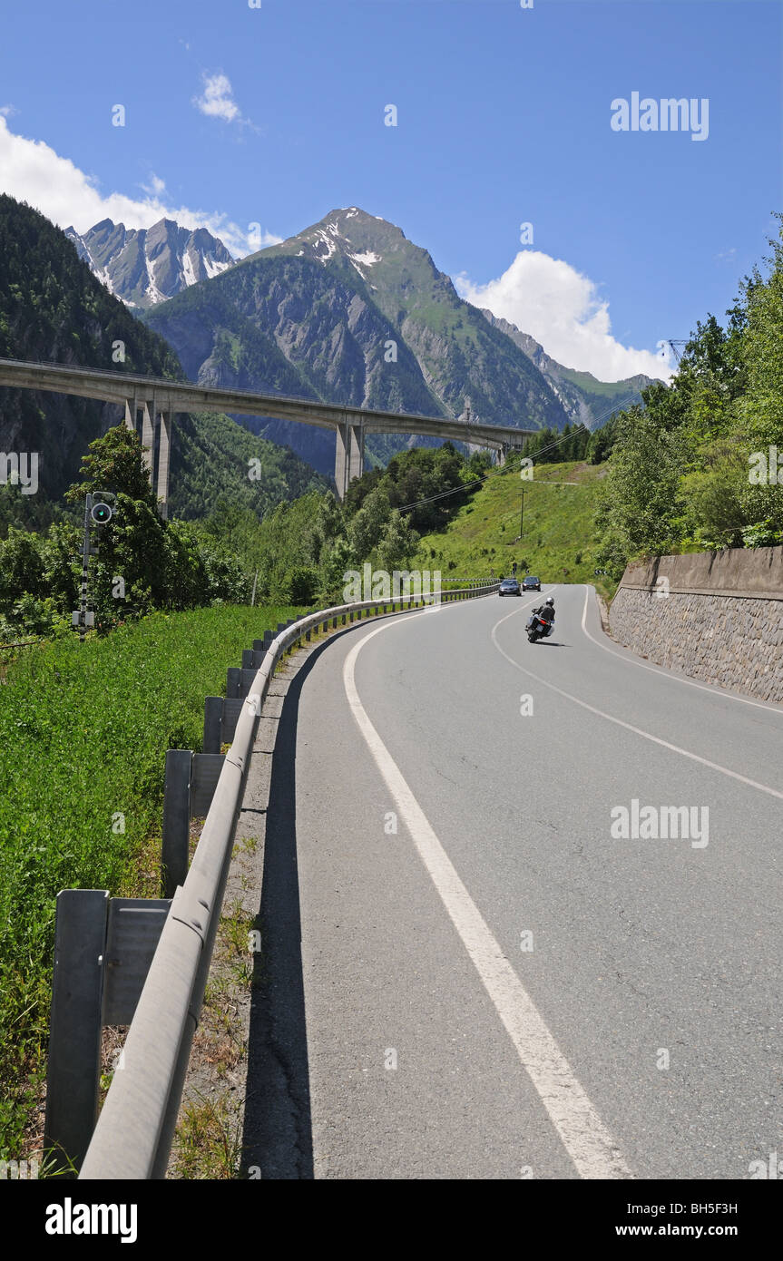 Mont Crammont and Mont Belleface from strada statale 26 Valle D’Aosta ...