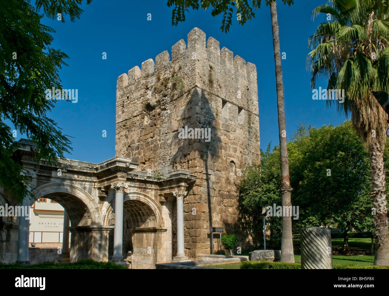 Hadrianus Gate, Antalya Turkey Stock Photo - Alamy