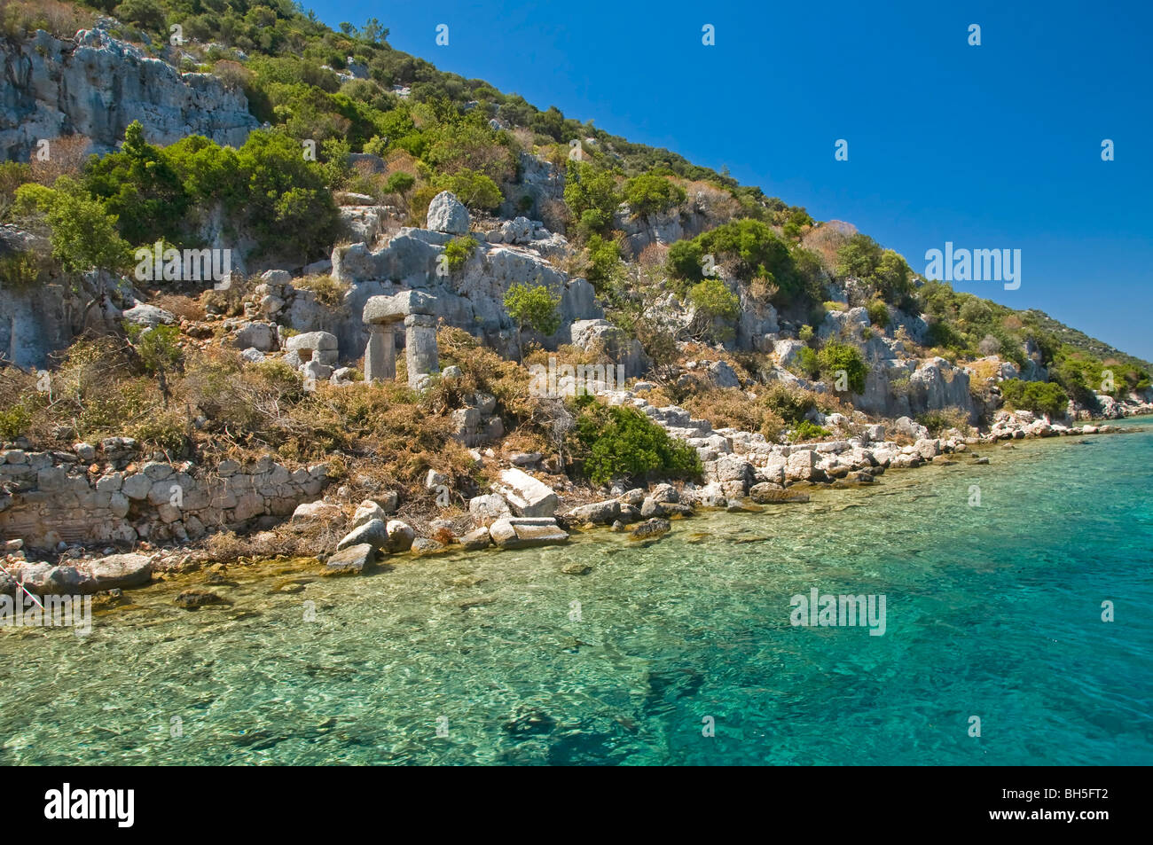 Sunken city of Kekova Island Turkey Stock Photo - Alamy