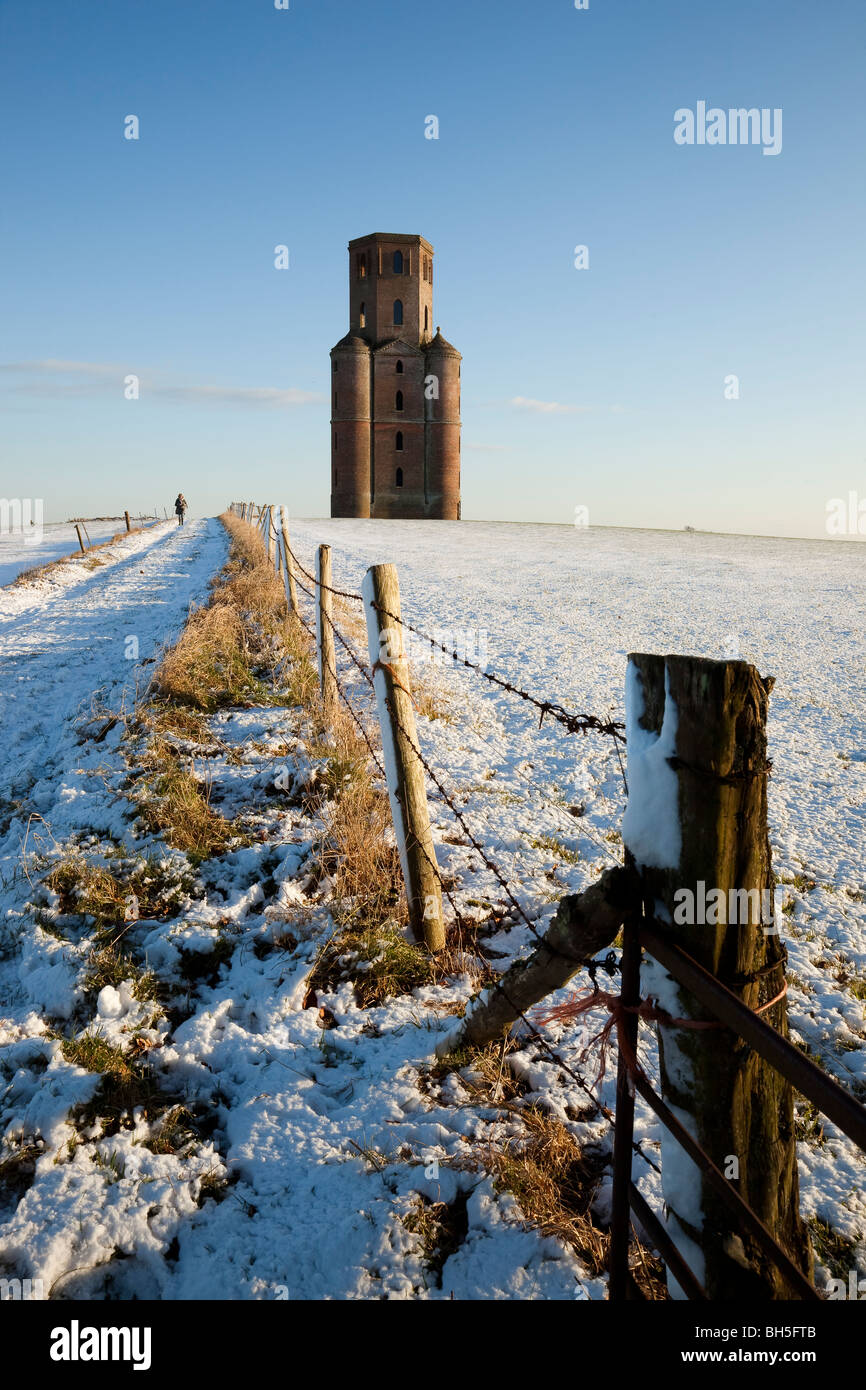 Snow at Holt Tower Dorset, UK Stock Photo - Alamy