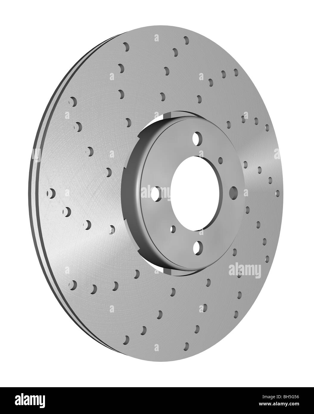 double disc brake rotor separated on white Stock Photo - Alamy