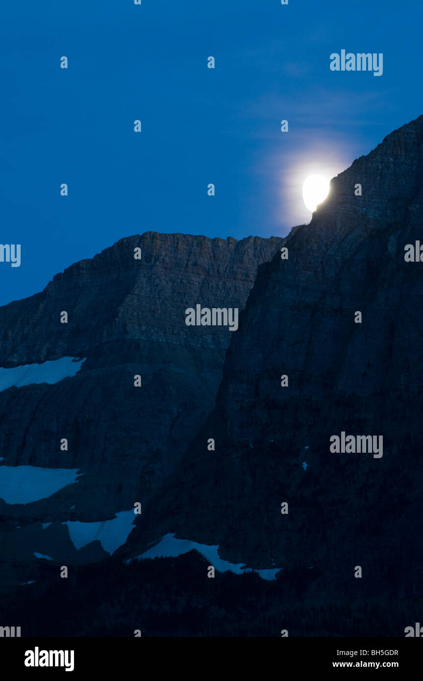 Moon Setting Behind Mountains High Resolution Stock Photography and ...