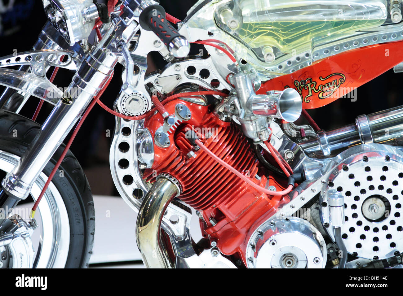 A photograph of a Custom Bike at the NEC Motorcycle Show Stock Photo ...