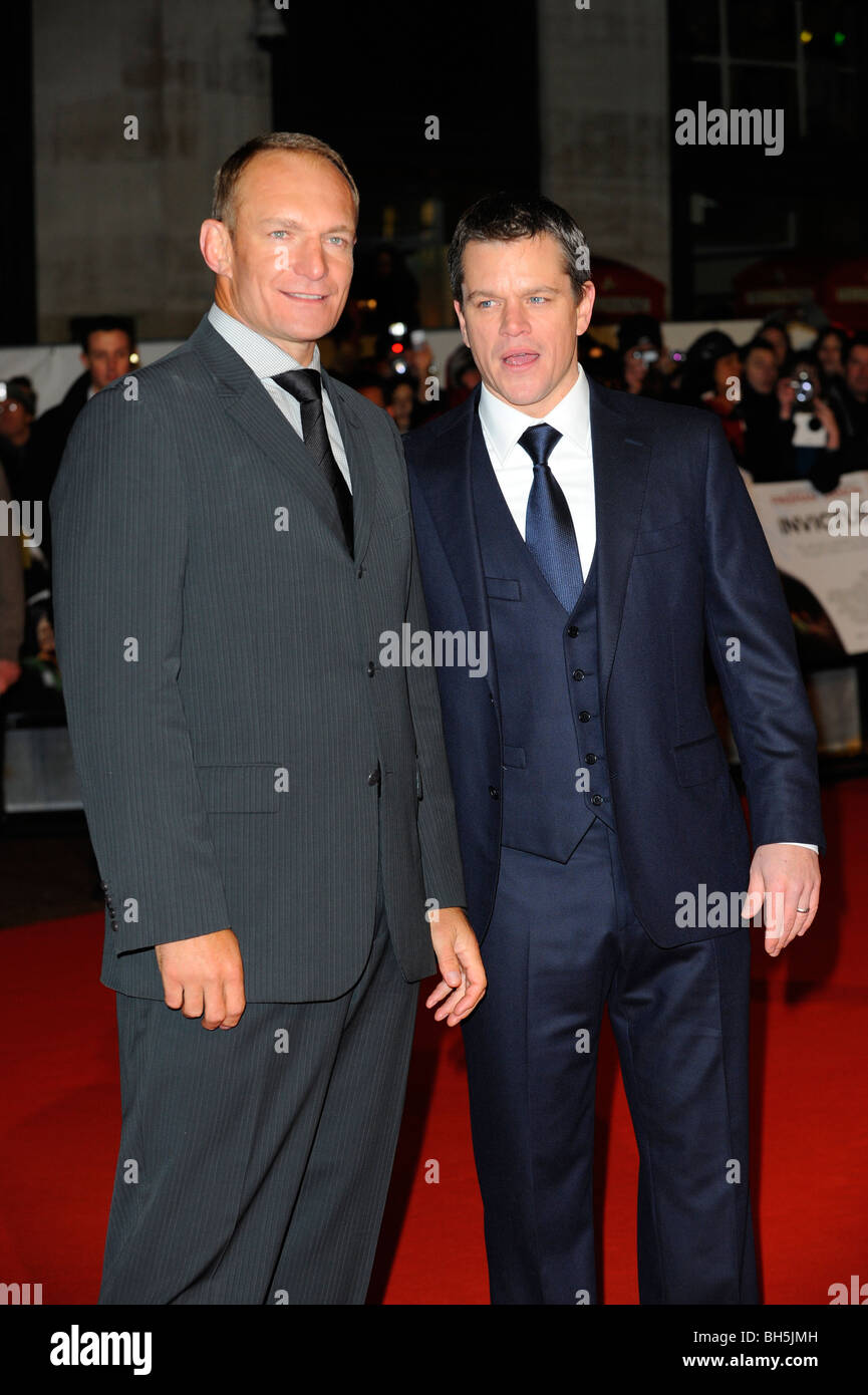 FRANCOIS PIENAAR & MATT DAMON INVICTUS FILM PREMIERE ODOEN WEST END ...