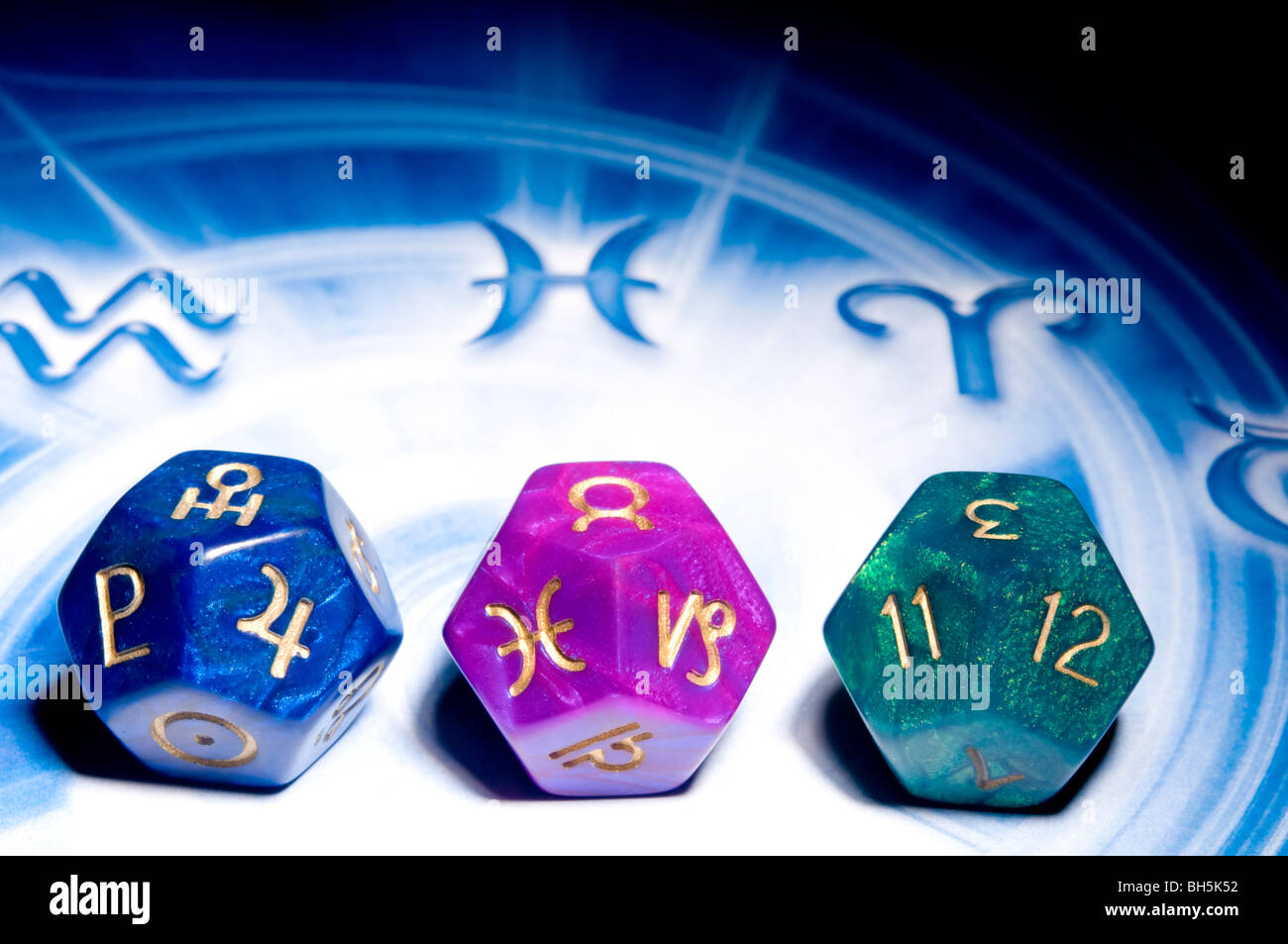 Esoteric divination symbols astral horizontal hi-res stock photography ...