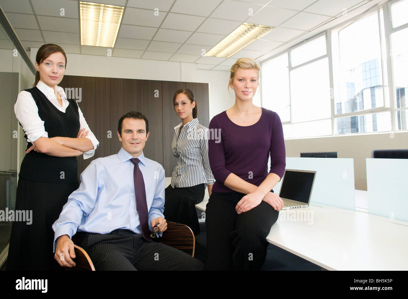 A portrait of an office team Stock Photo - Alamy