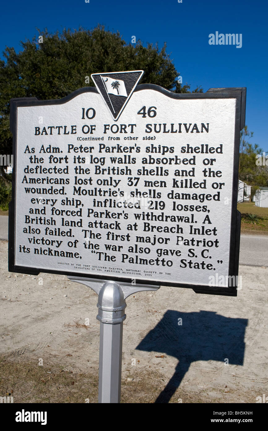 BATTLE OF FORT SULLIVAN Charleston South Carolina SC history historical ...