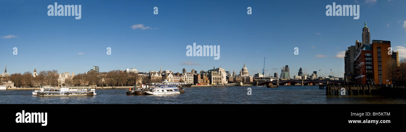 A panoramic view of the River Thames. Photo by Gordon Scammell Stock ...