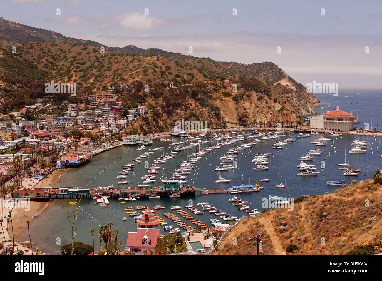 Avalon town harbor view Catalina Island California Stock Photo - Alamy