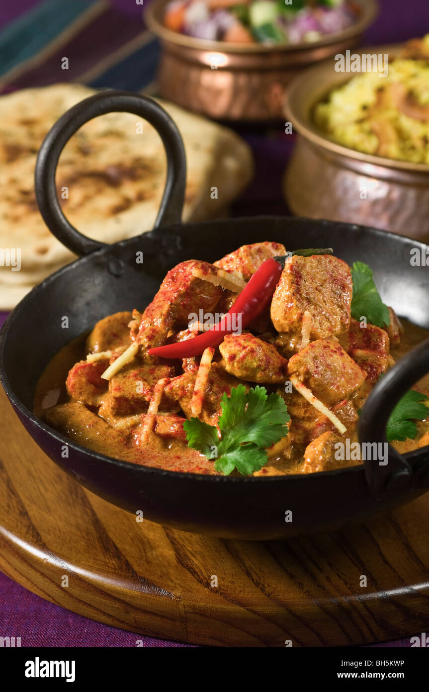 Balti chicken tikka masala curry Indian food Stock Photo - Alamy