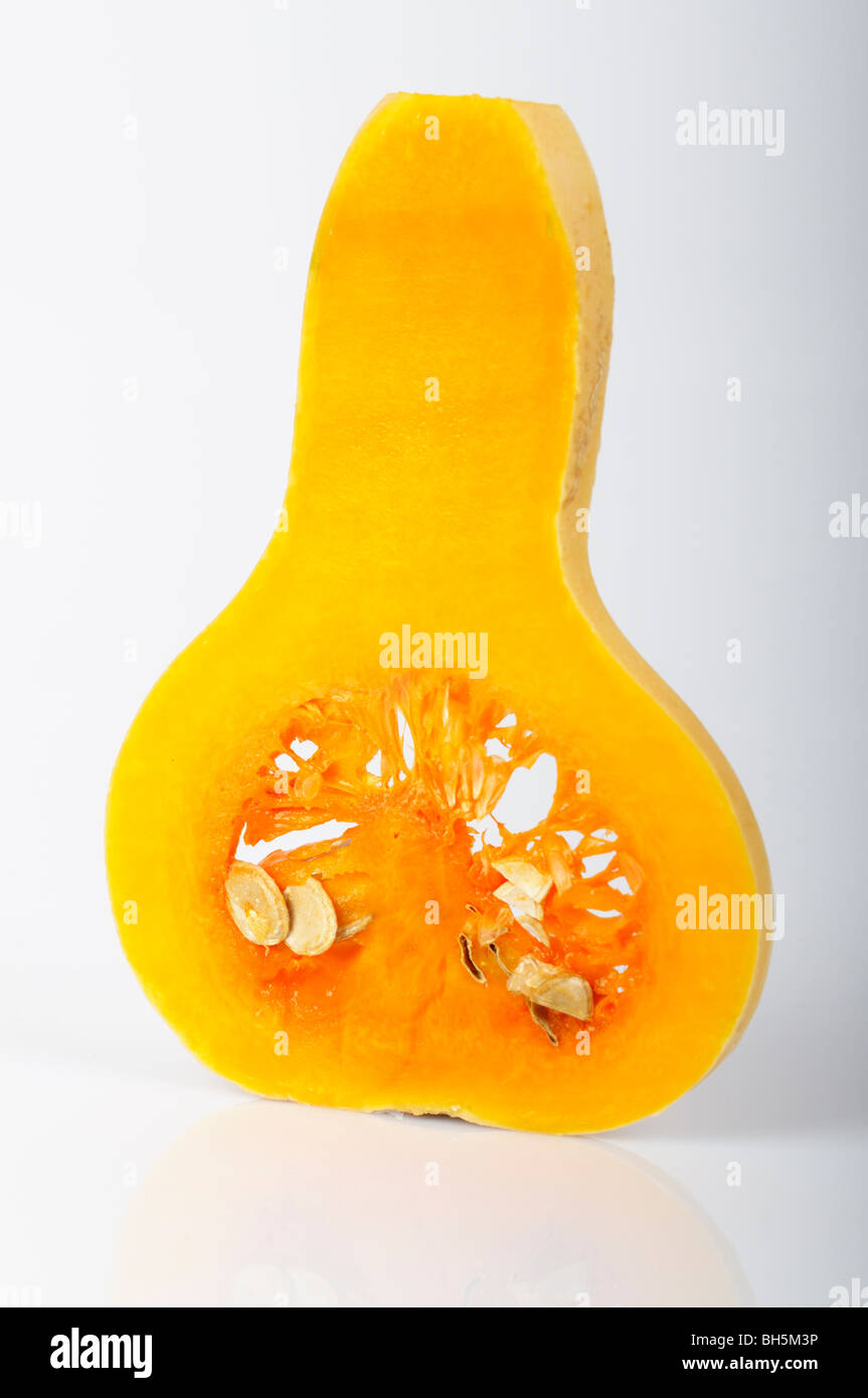 Stock photo of a butternut squash cut into a cross section and shot on ...