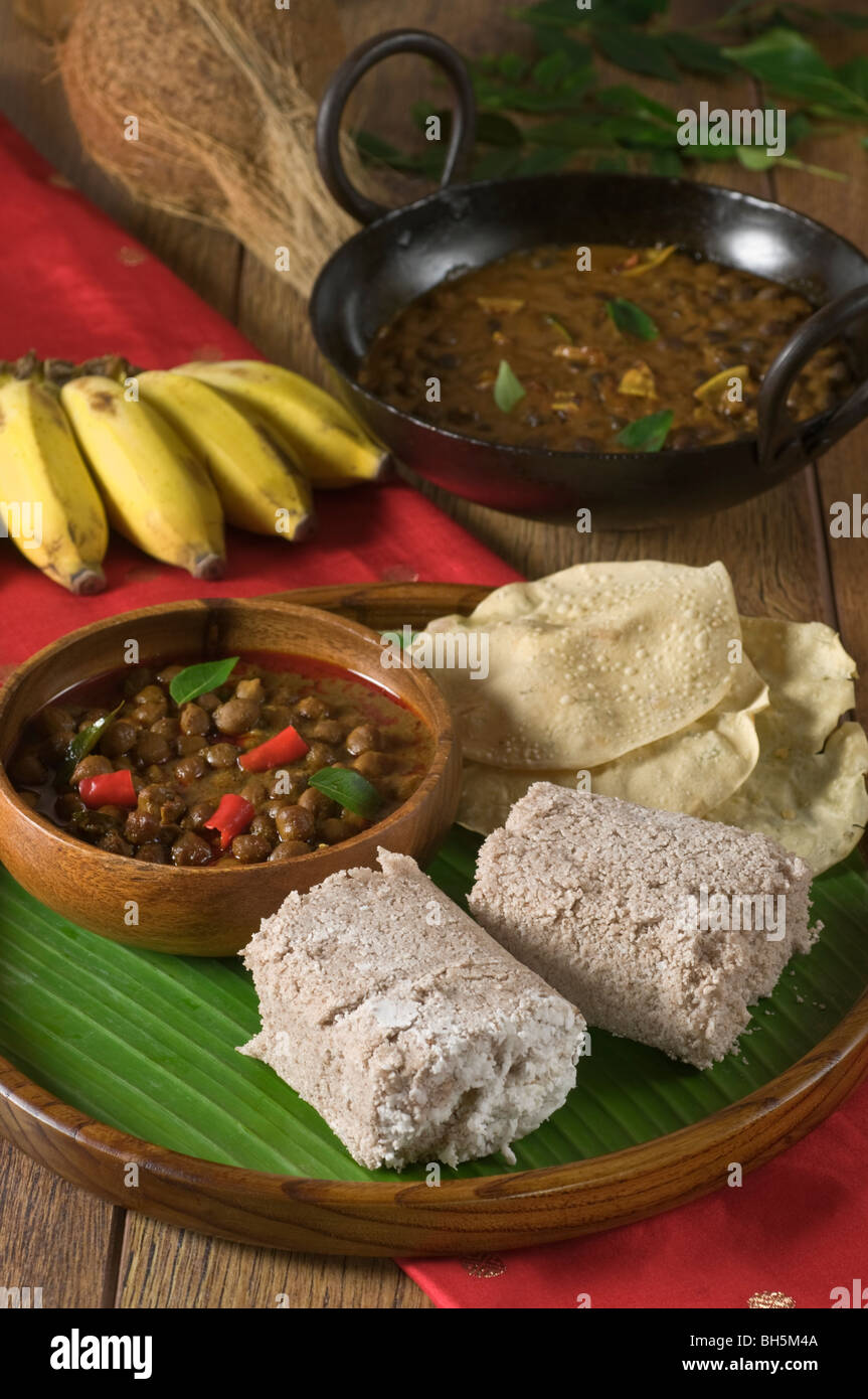 Puttu and Kadala curry Kerala India food Stock Photo - Alamy