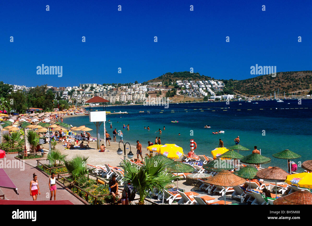 The Bay and Beach of Bitez Stock Photo - Alamy