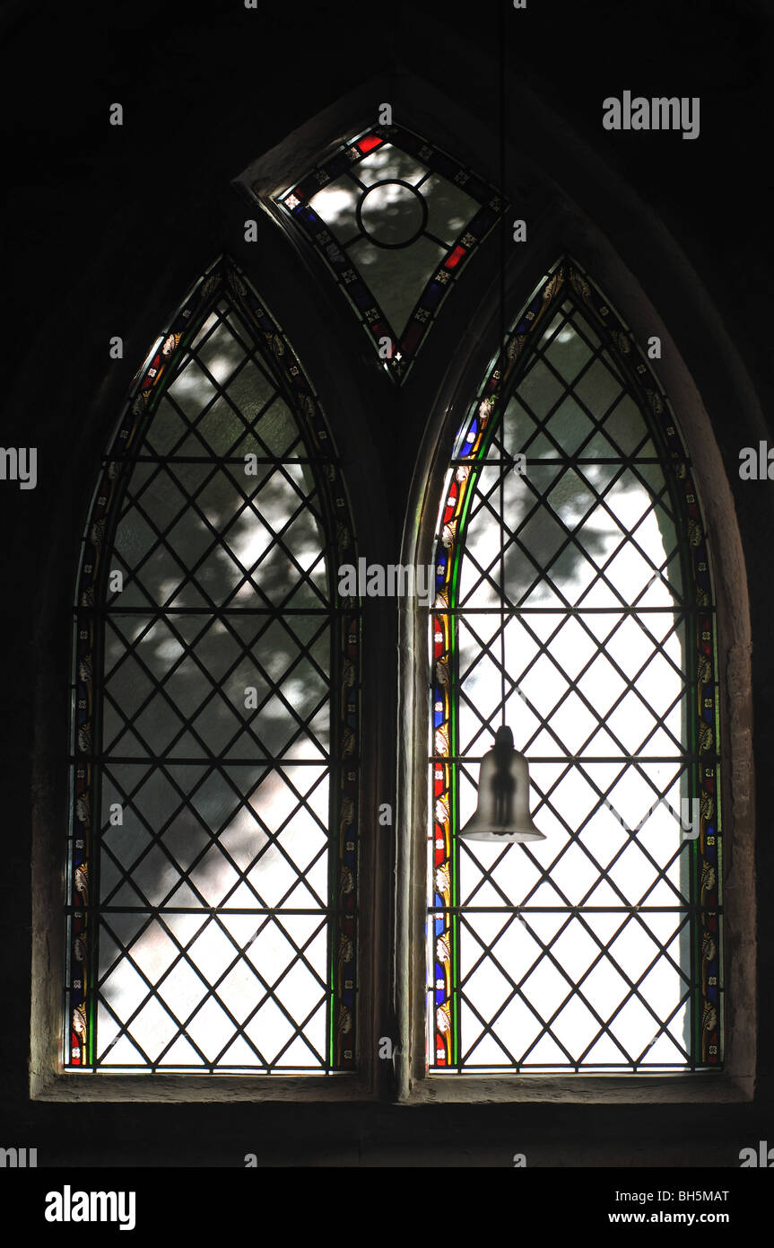 Window in St. James Church, Snitterfield, Warwickshire, England, UK ...