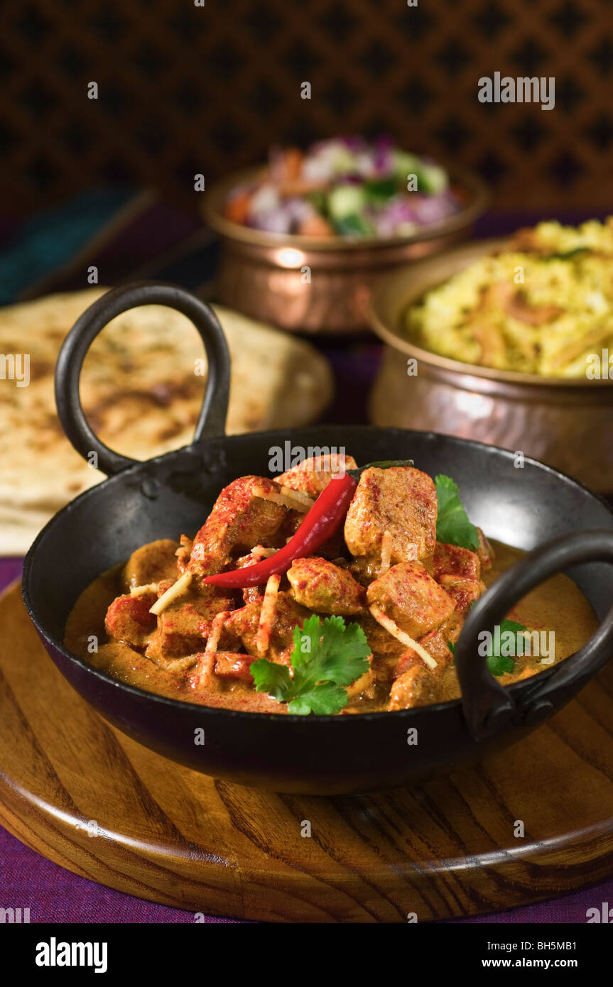 Balti chicken tikka masala curry Indian food Stock Photo - Alamy