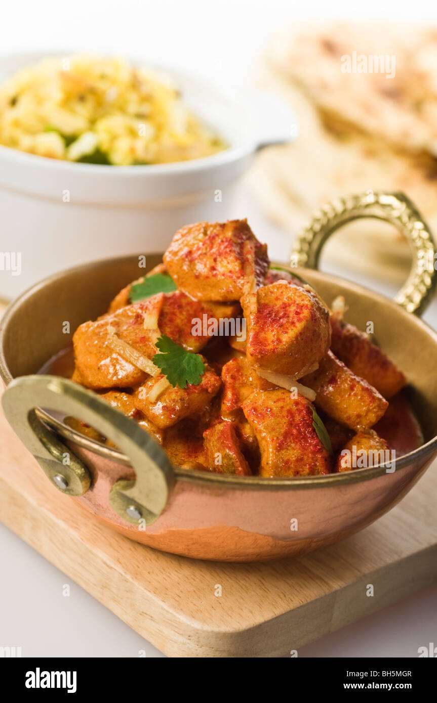 Balti chicken tikka masala curry Indian food Stock Photo - Alamy