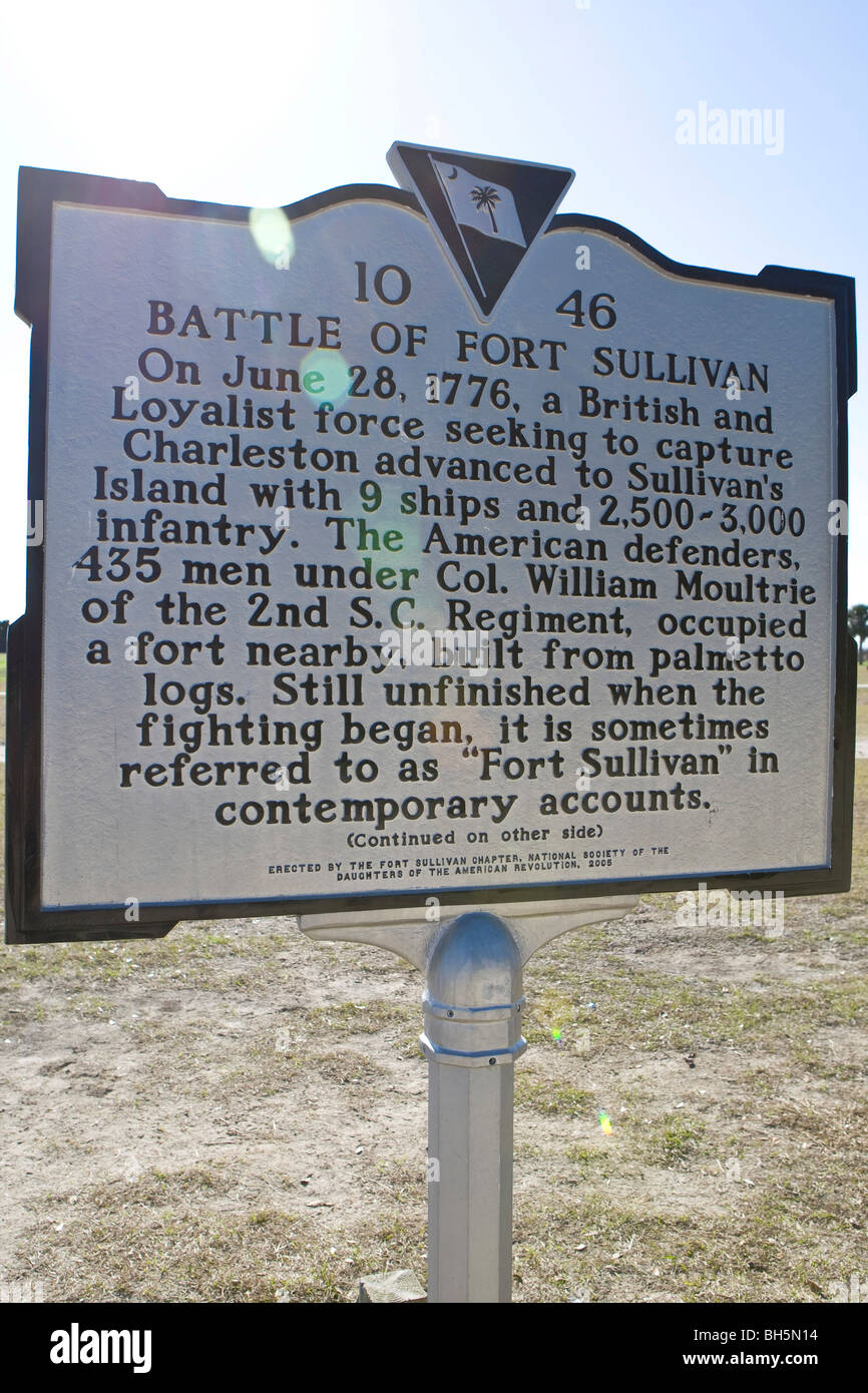 BATTLE OF FORT SULLIVAN Charleston South Carolina SC history historical ...