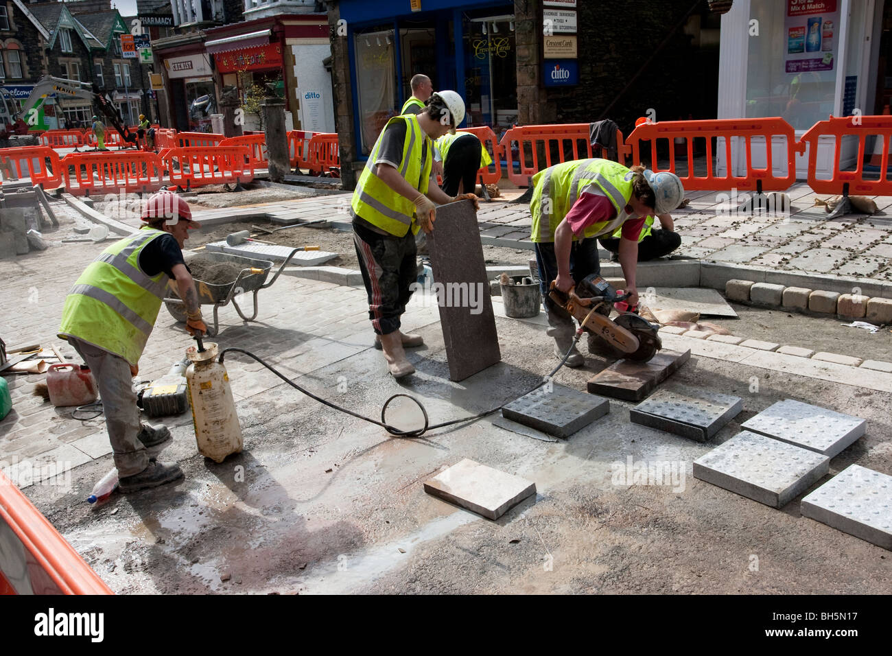 pavement cutter Cutting Pavement slabs Stock Photo - Alamy