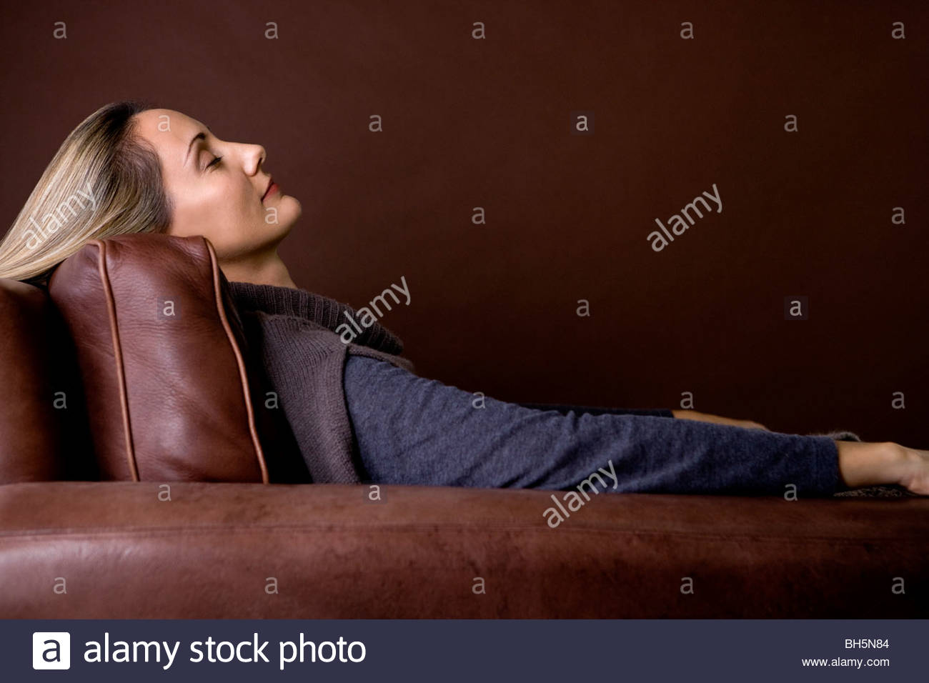 Woman Sleeping In Chair Stock Photos & Woman Sleeping In Chair Stock ...