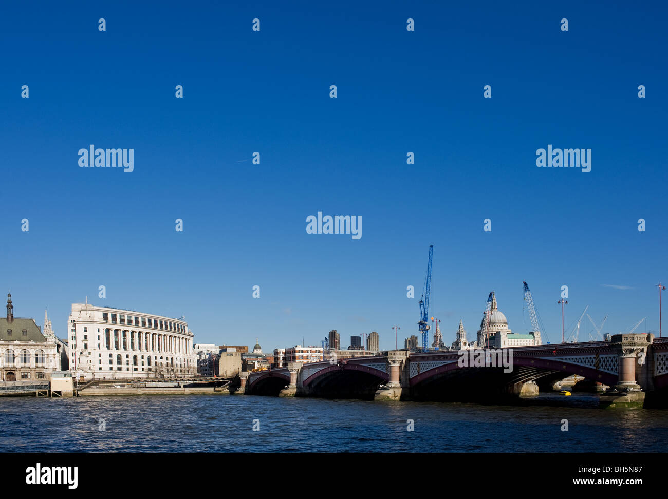 Blackfriars Bridge over the River Thames in London. Photo by Gordon ...