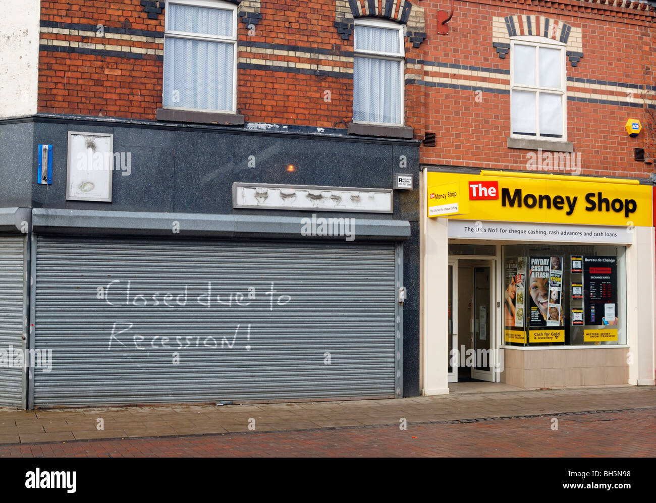The newly opened Money Shop in Widnes, Cheshire, situated next to a ...