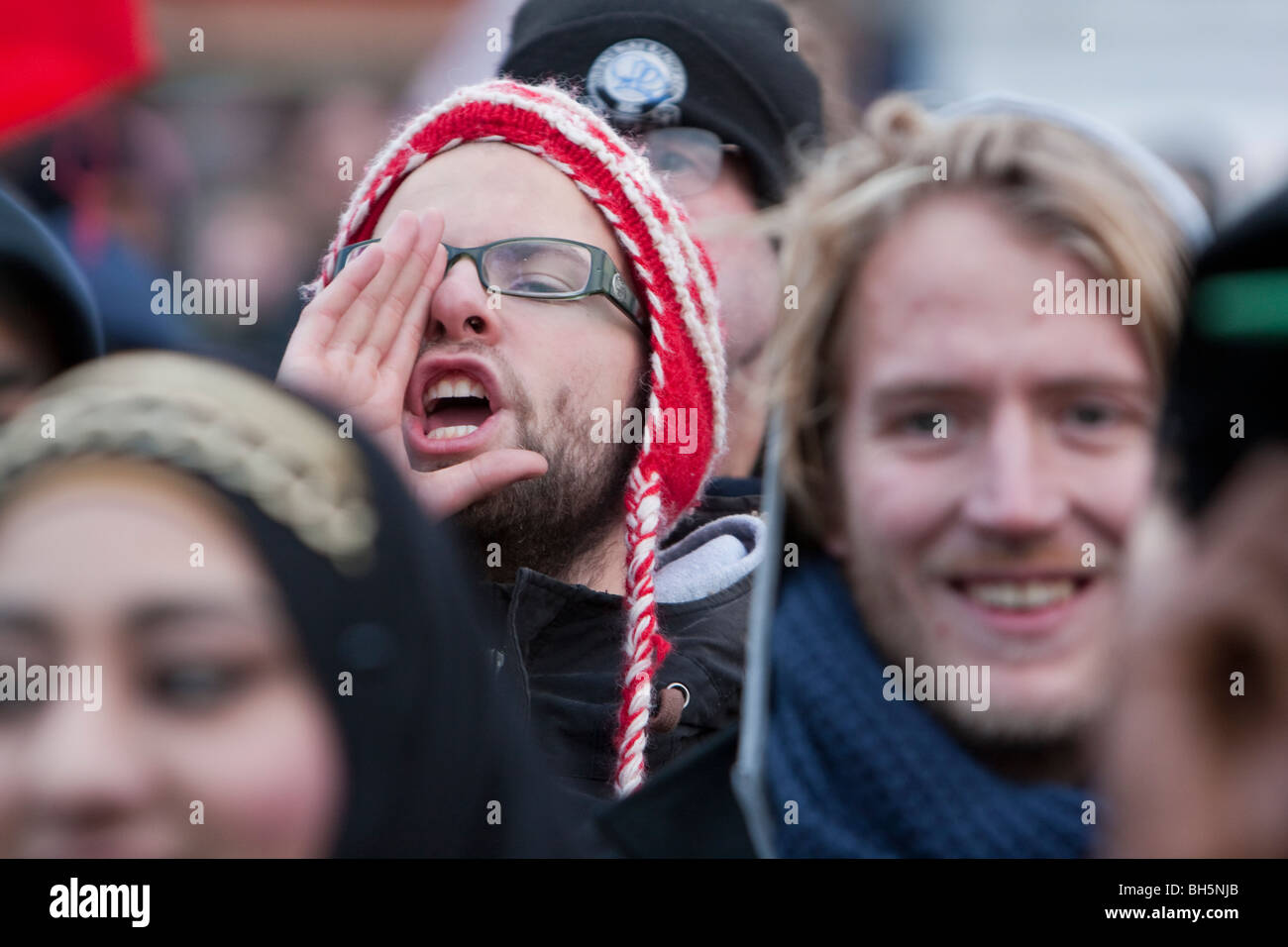 Protest by right wing groups against building of a new mosque in Harrow ...