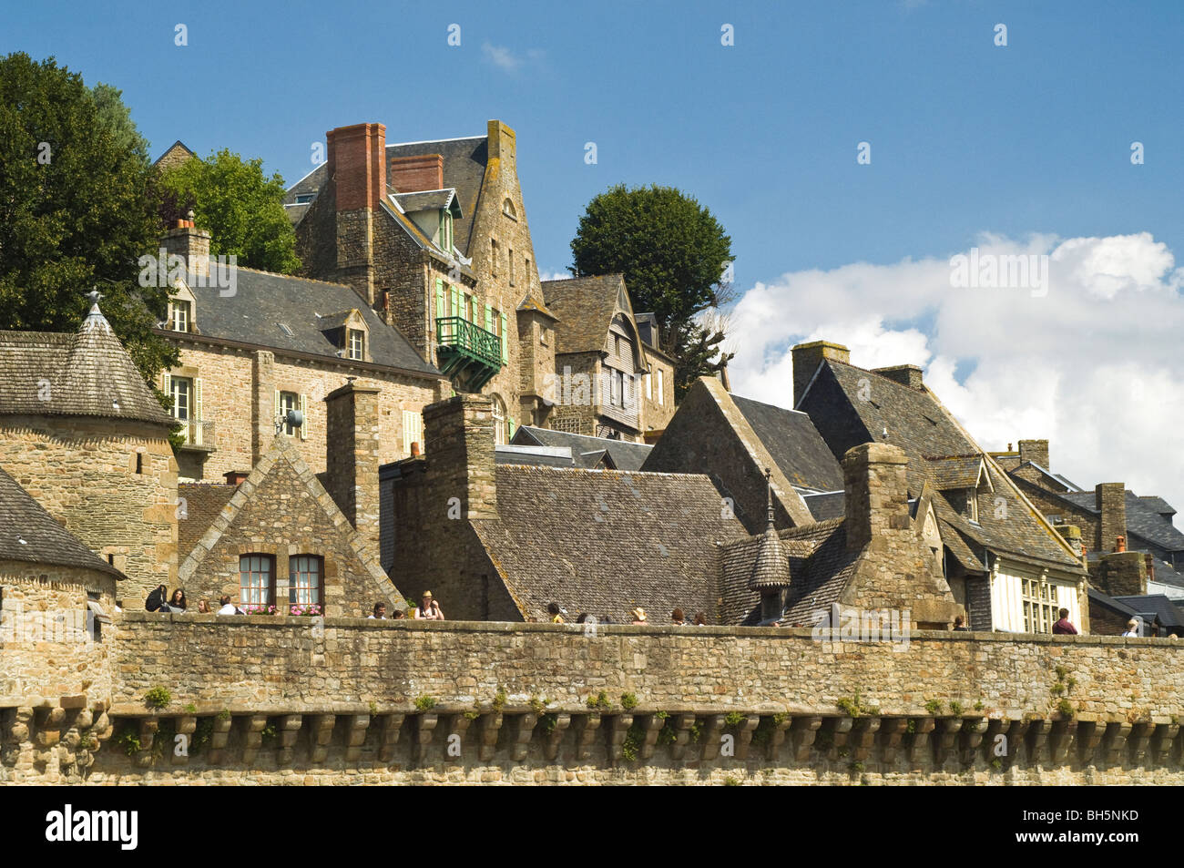 Close Up view of Le Mont Saint Michel on the Normandy Brittany border ...