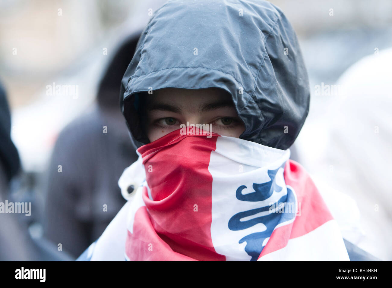 Protest by right wing groups against building of a new mosque in Harrow ...