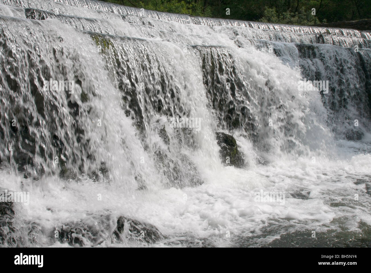 Waterfall in Monsal Dale, Derbyshire Peak District, UK Stock Photo - Alamy