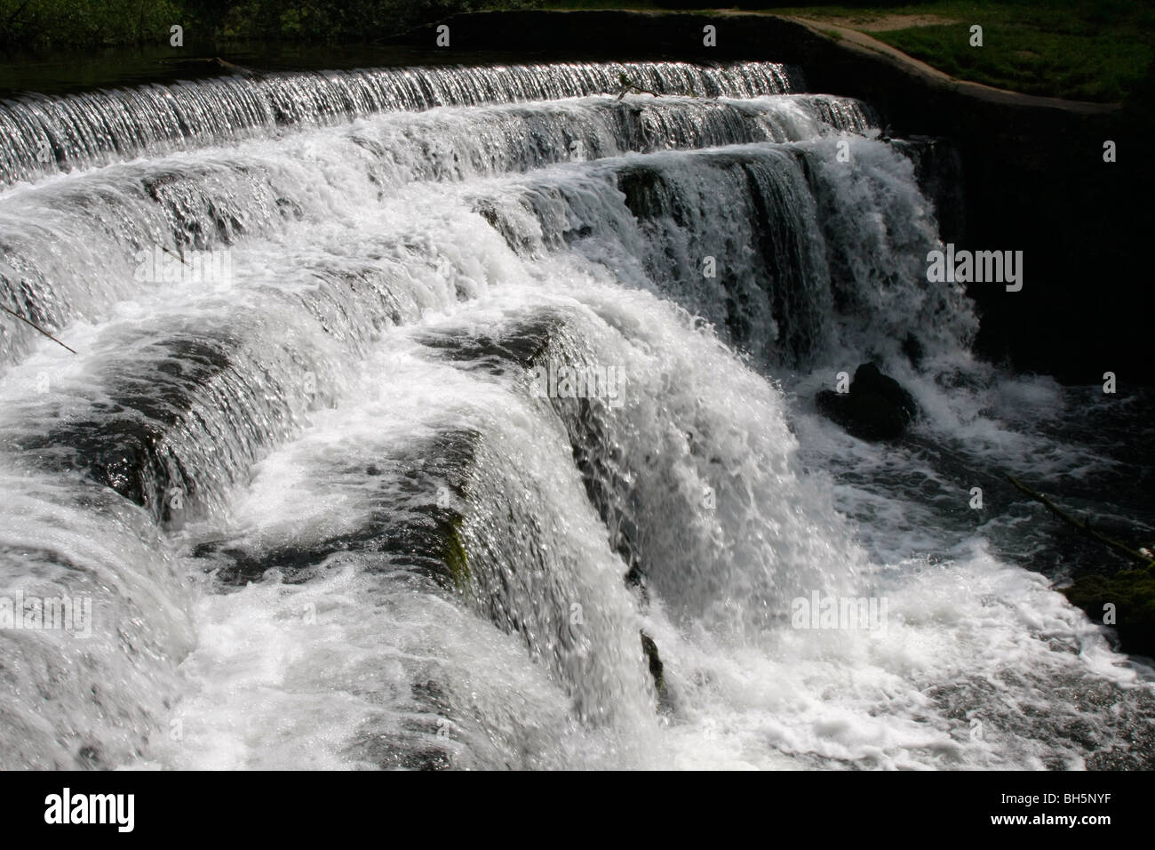 Monsal dale waterfall river wye hi-res stock photography and images - Alamy