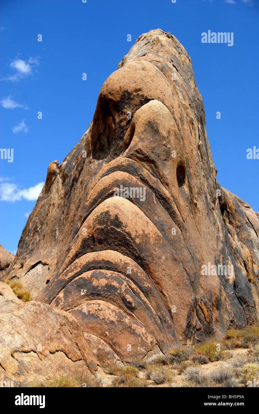 Rock formation in Alabama Hills, Sierra Nevada, California Stock Photo ...