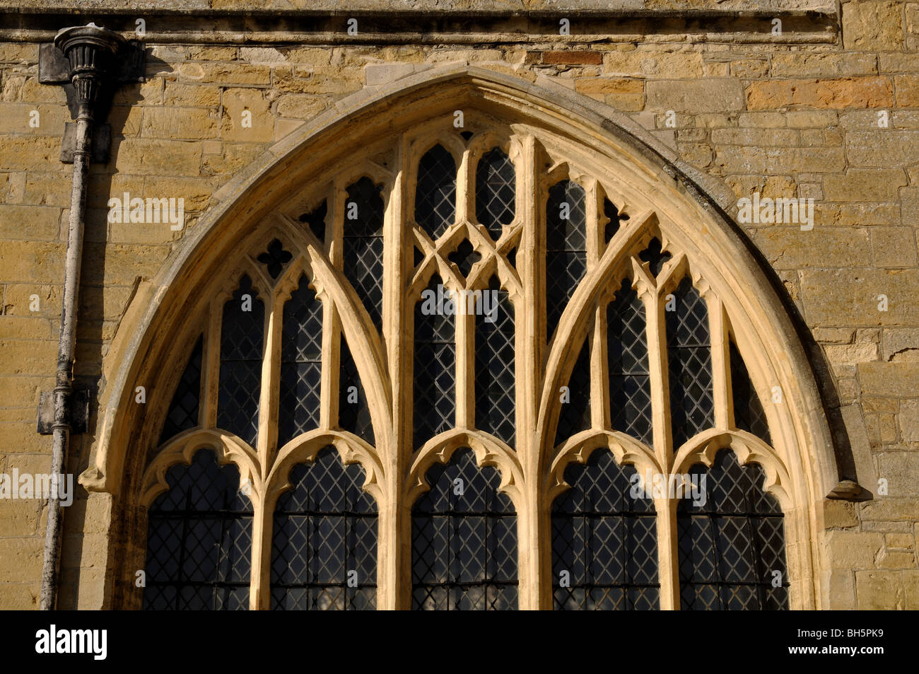 Window tracery, St. Mary`s Church, Thame, Oxfordshire, England, UK ...