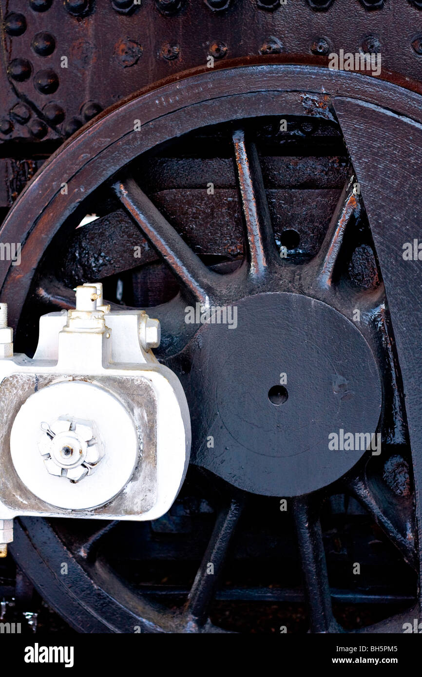 Detail of Steam Locomotive. Drive Wheel with Counterweight Stock Photo ...