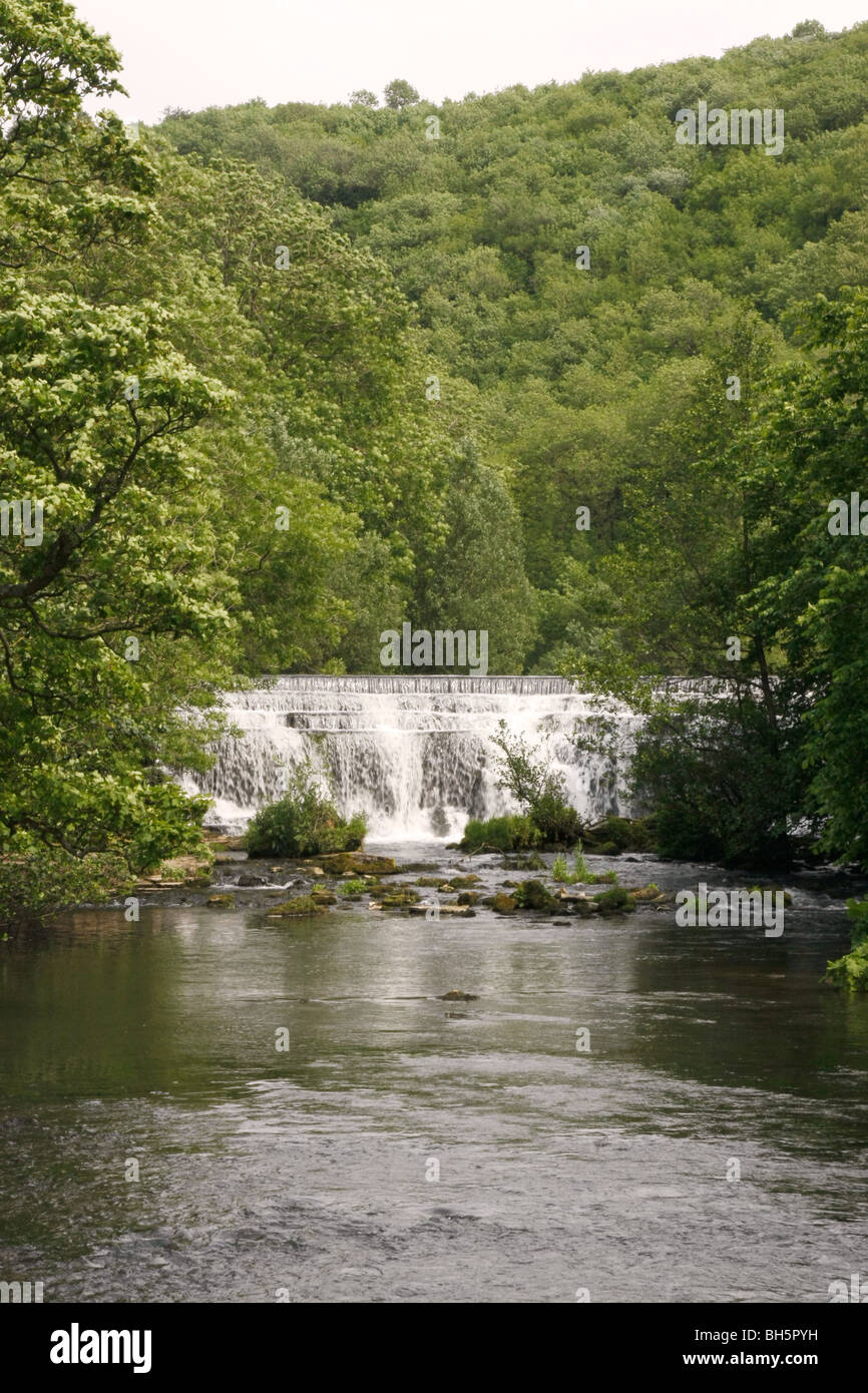 Waterfall in Monsal Dale, Derbyshire Peak District, UK Stock Photo - Alamy