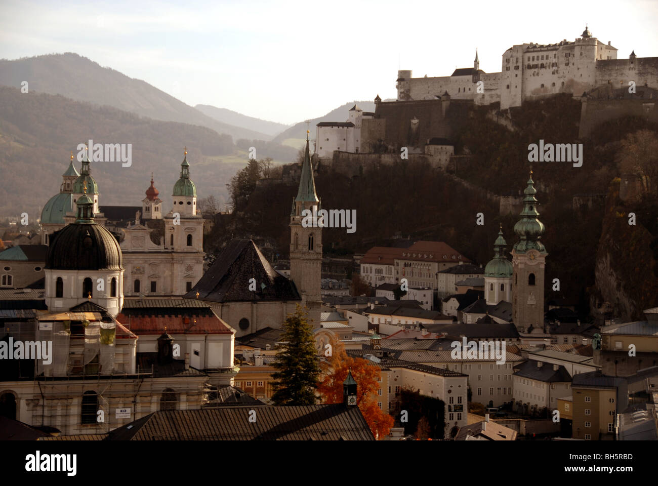 Salzburg with fort Hohensalzburg, Austria Stock Photo - Alamy
