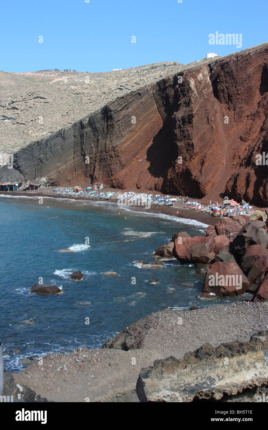Red beach, Santorini Stock Photo - Alamy