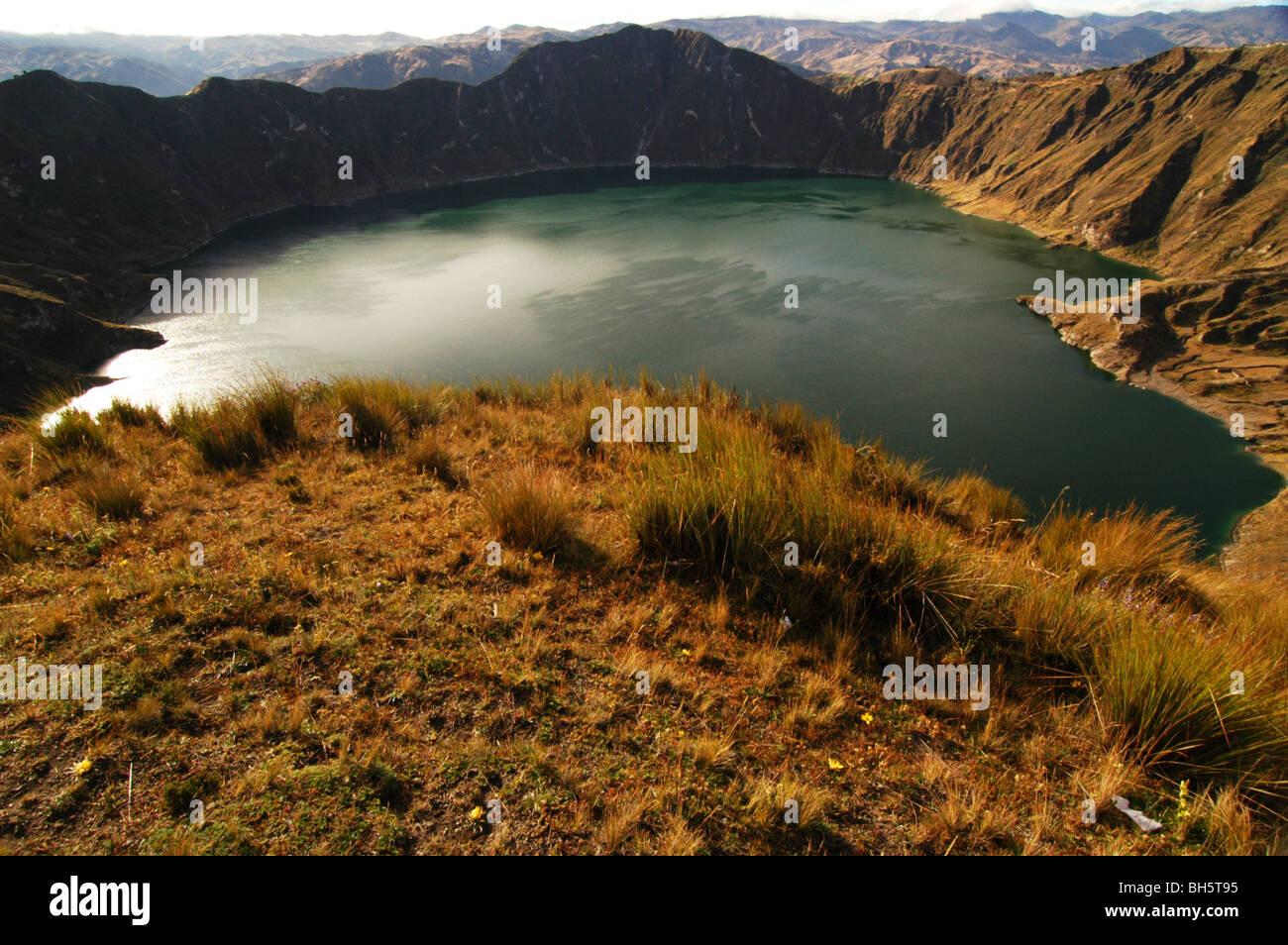 Quilotoa, Ecuador, Overview of Quilotoa volcano, the westernmost ...