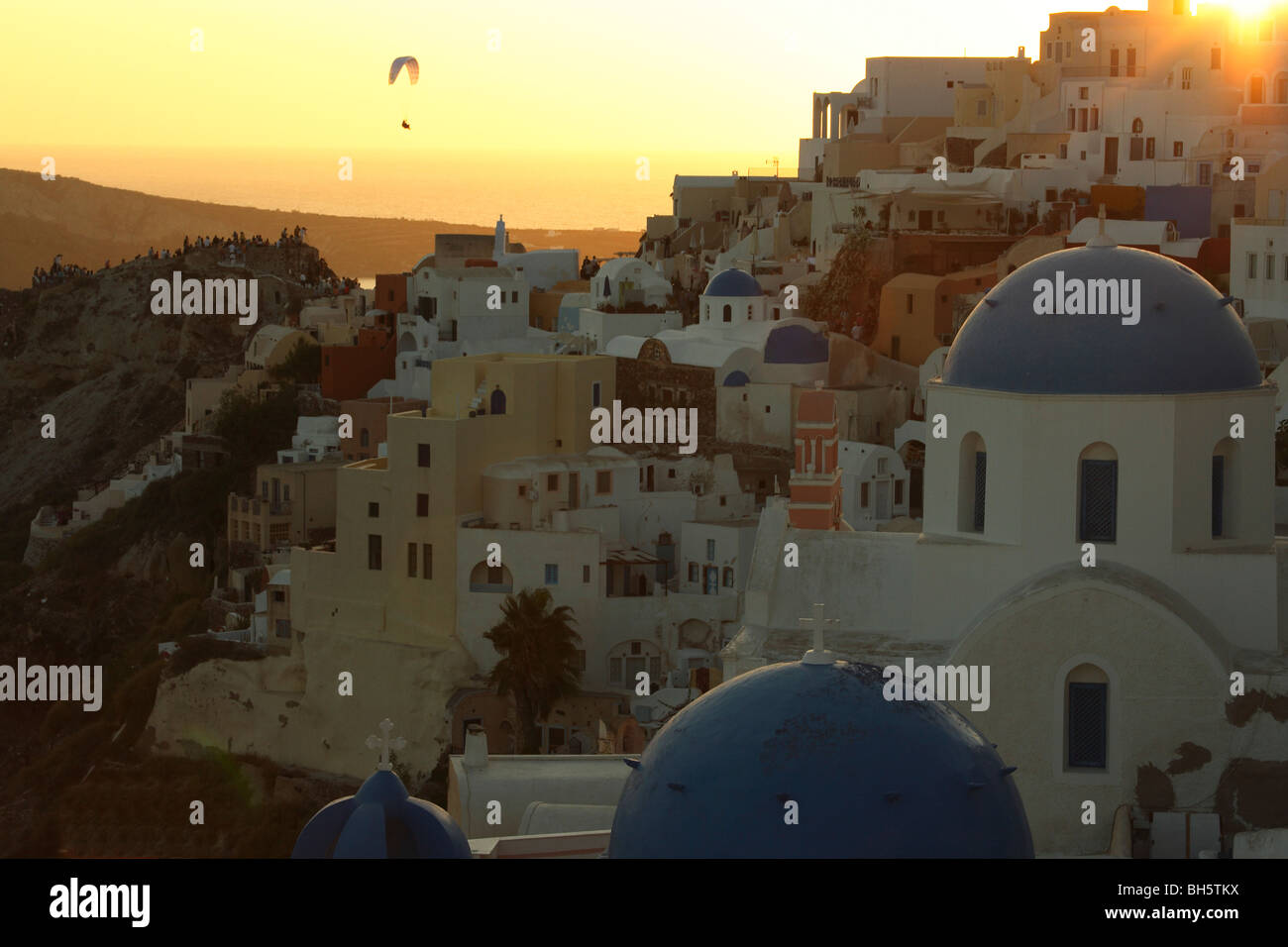 Iconic sunset view in Santorini, Greece Stock Photo - Alamy