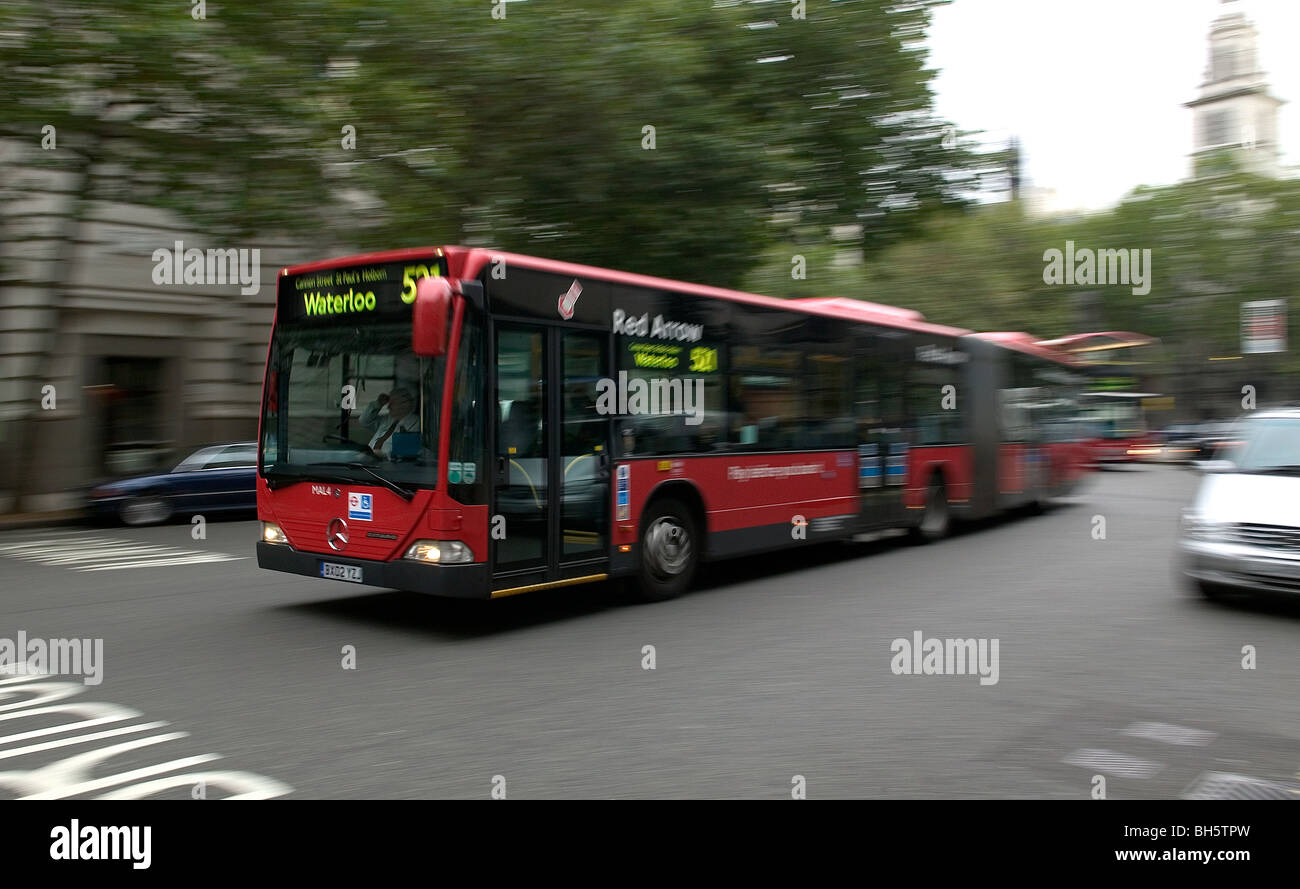 London Bendy bus at speed Stock Photo - Alamy