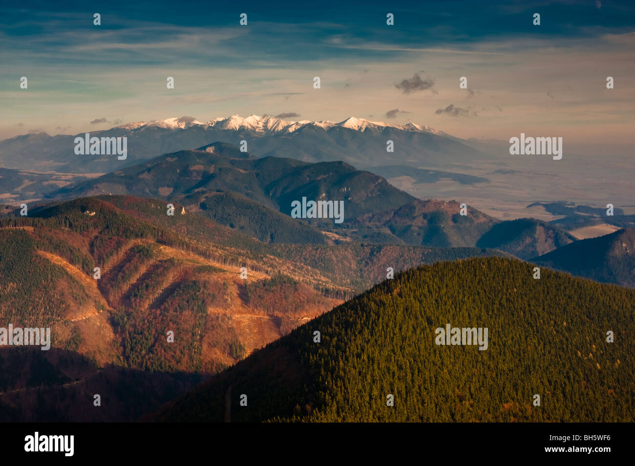 Liptov, Slovakia, view from Velky Choc mount Stock Photo - Alamy