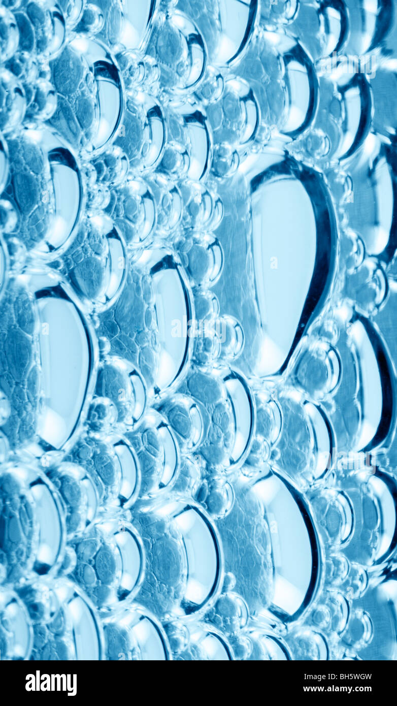Soap bubbles. structure in a blue tonality Stock Photo - Alamy