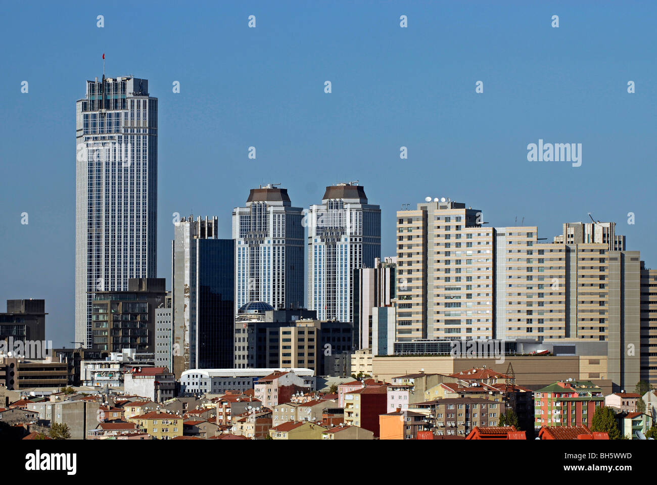 Business district Levent Istanbul Turkey Stock Photo - Alamy