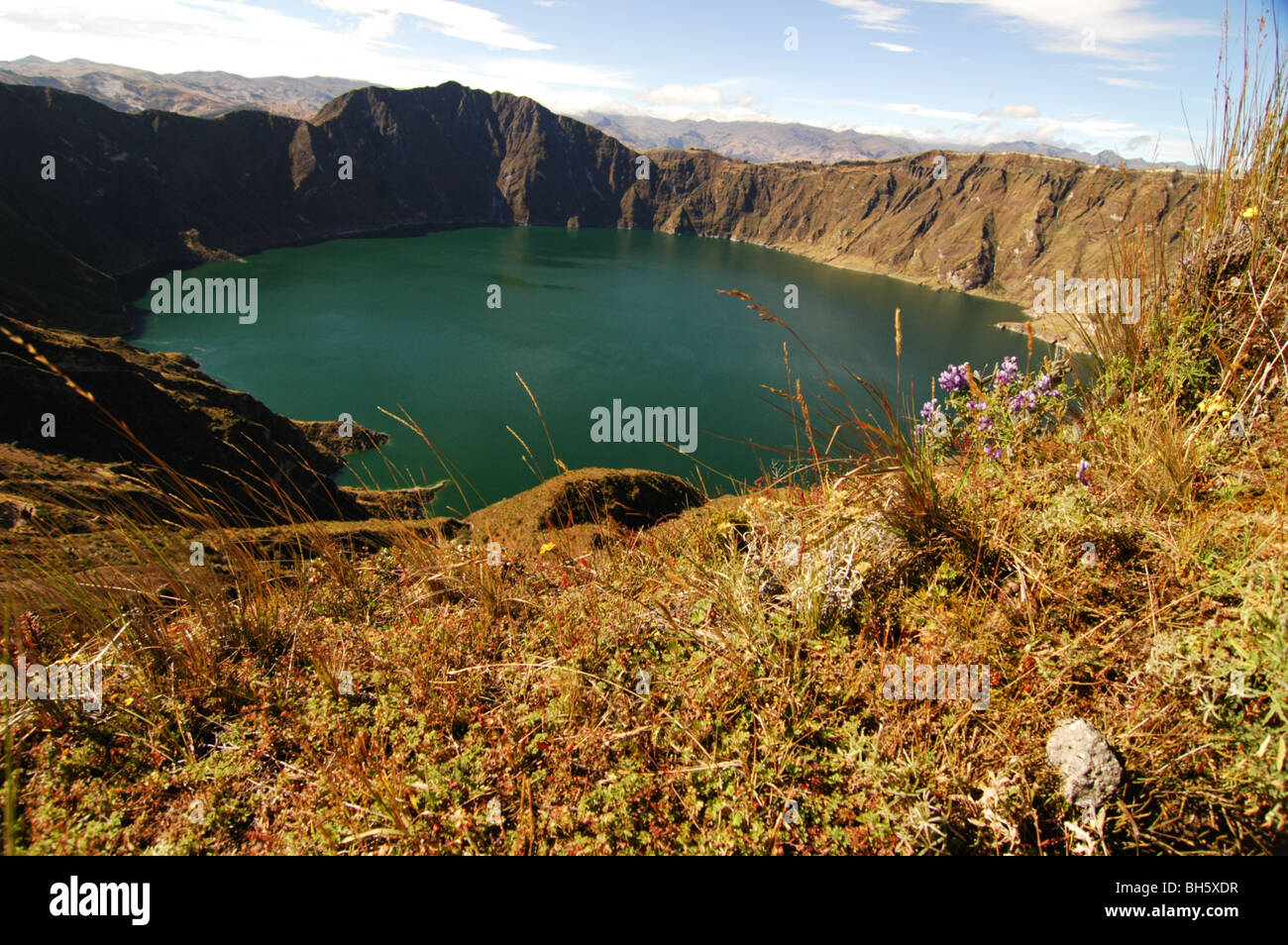 Quilotoa, Ecuador, Overview of Quilotoa volcano, the westernmost ...