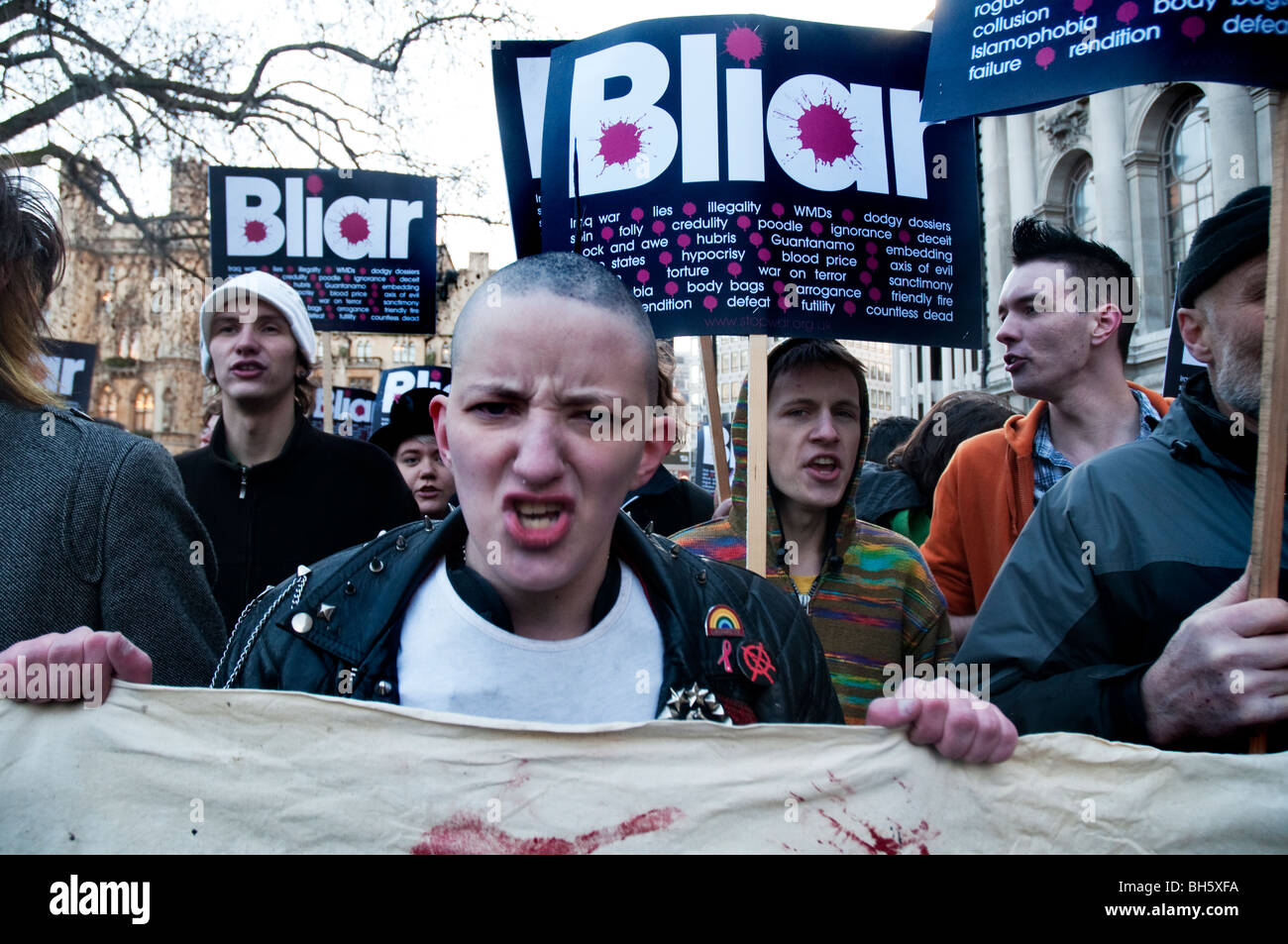 Hundreds gathered outside Chilcot inquiry to call for Tony Blair's ...