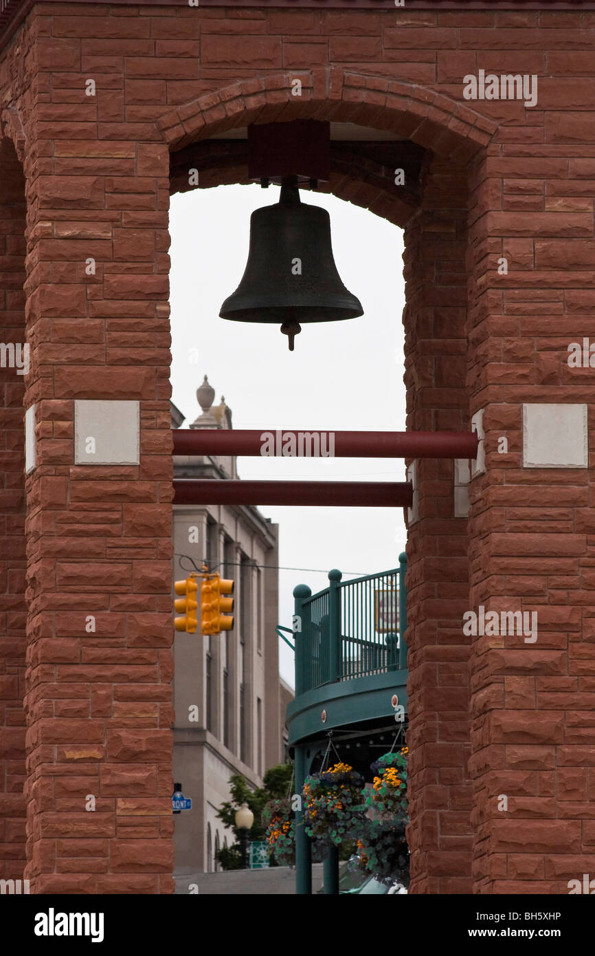 American Bell Tower main street in Marquette Michigan USA US United ...