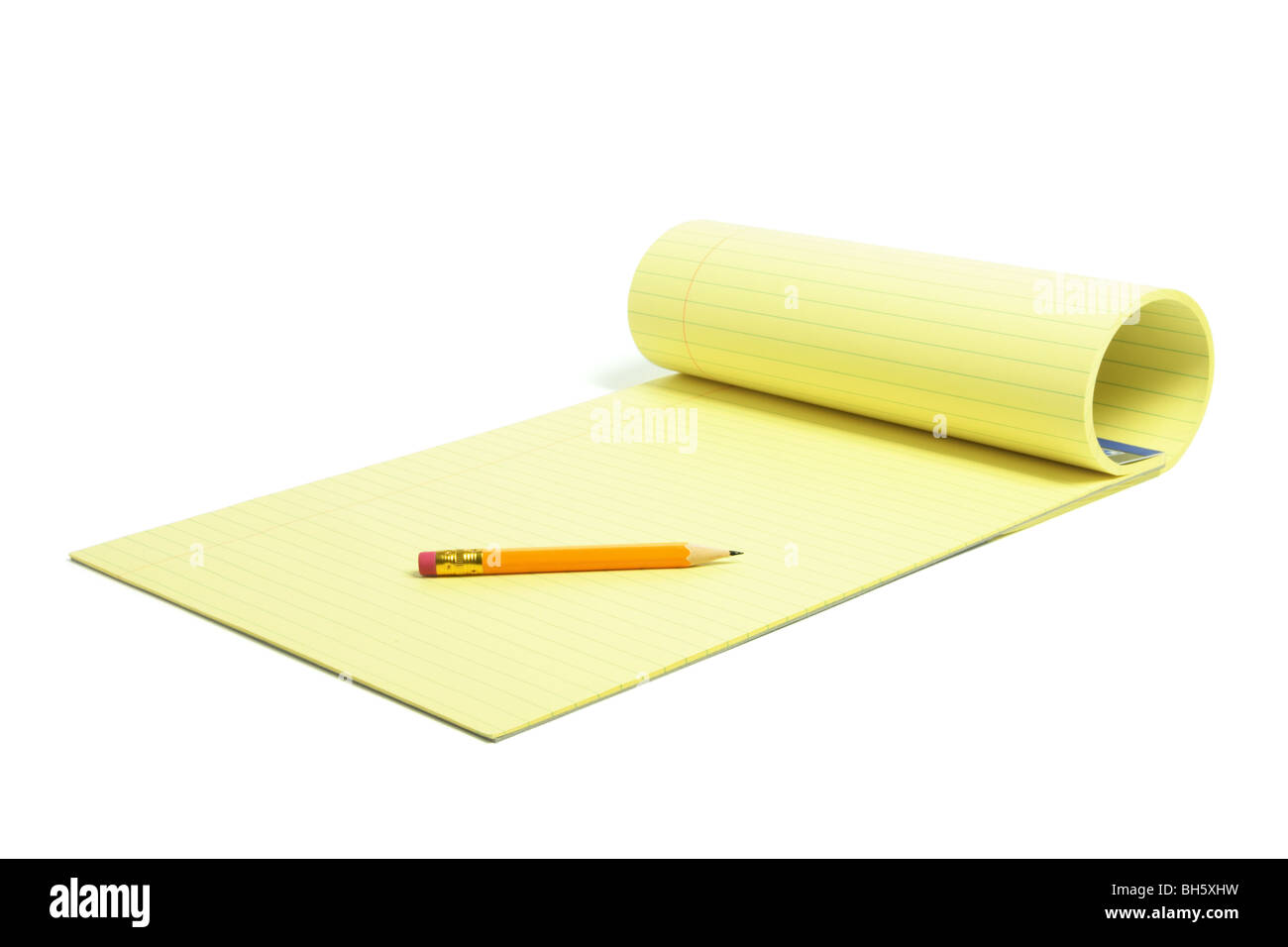 Pencil and Writing Pad Stock Photo - Alamy