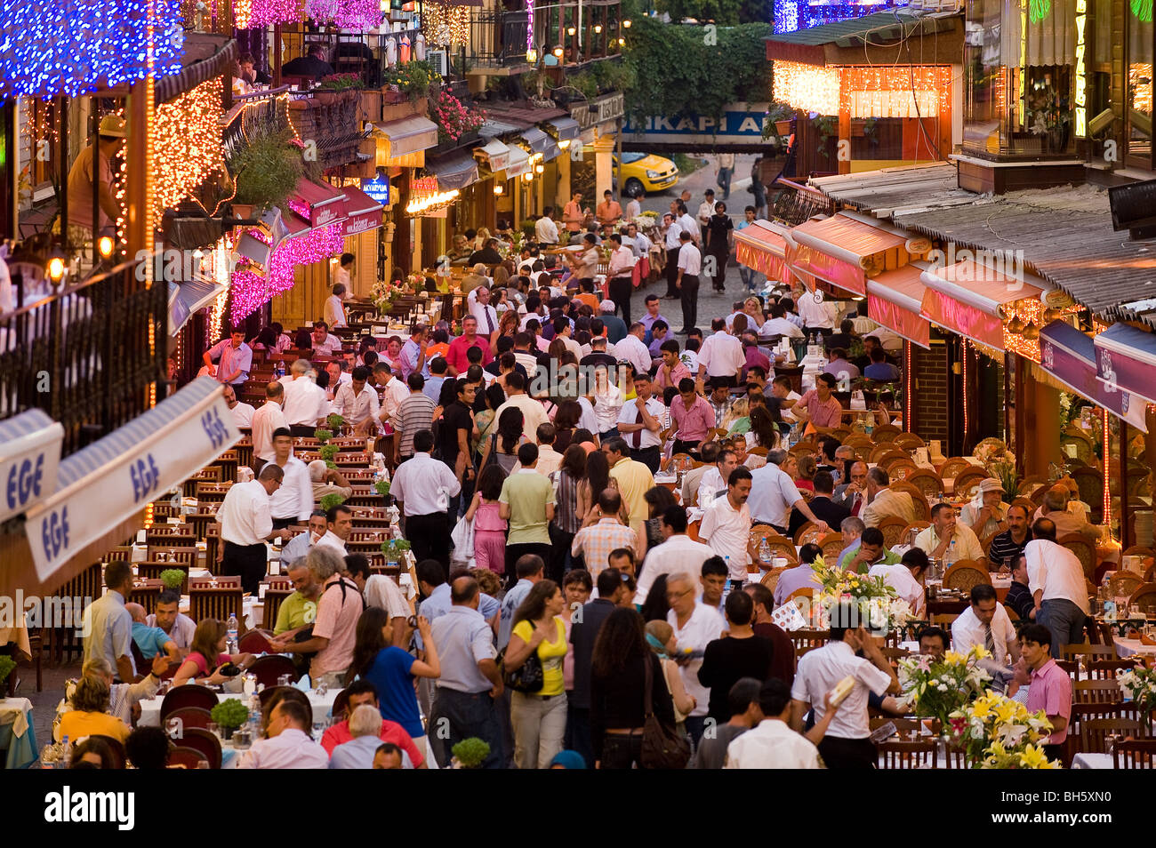 Turkey Istanbul Kumkapi Street Restaurants High Resolution Stock ...