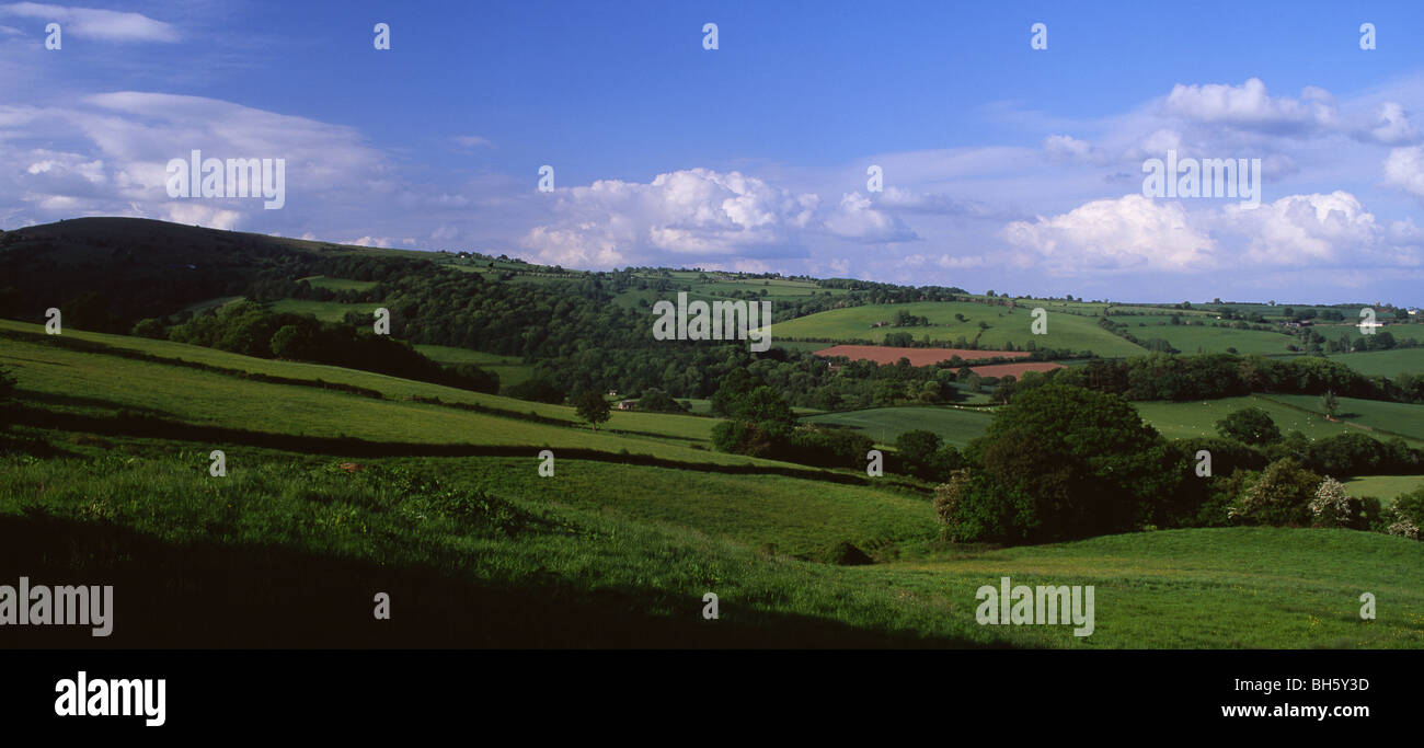 Monnow Valley Gentle rolling hills and green fields Near Skenfrith ...
