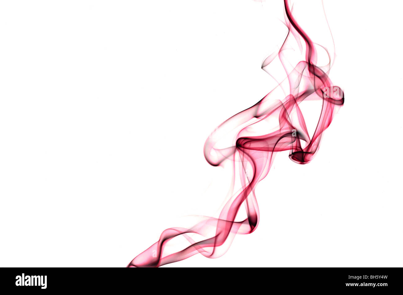 Red smoke patterns against a white background Stock Photo - Alamy